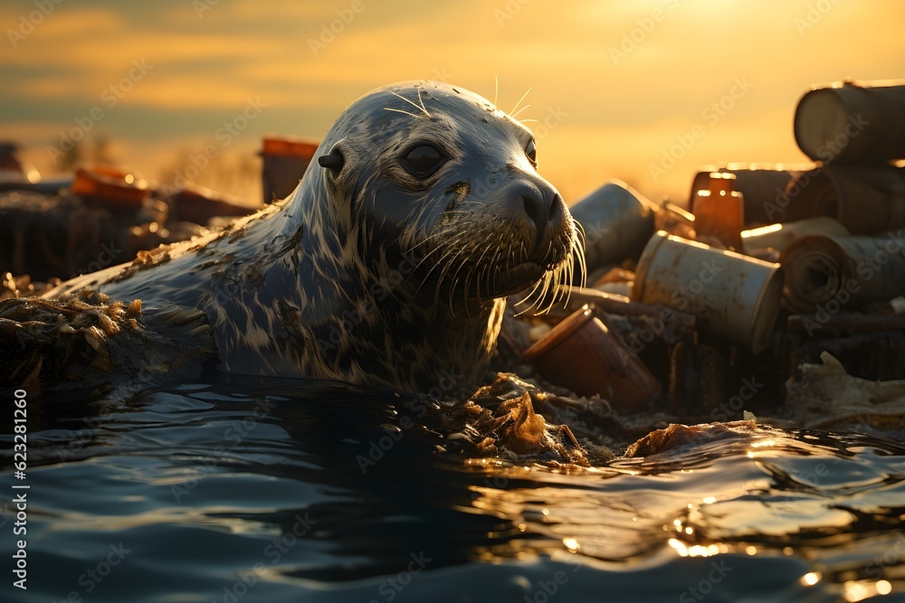 oil spill in the ocean, symbolizing the devastating effects of ...