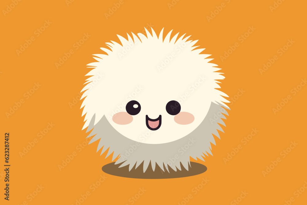 Doodle inspired Pom pom, cartoon sticker, sketch, vector, Illustration ...
