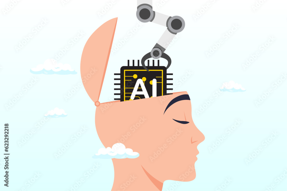 Robot arm put AI processing chip into human brain, AI, Artificial Intelligence to think like ...