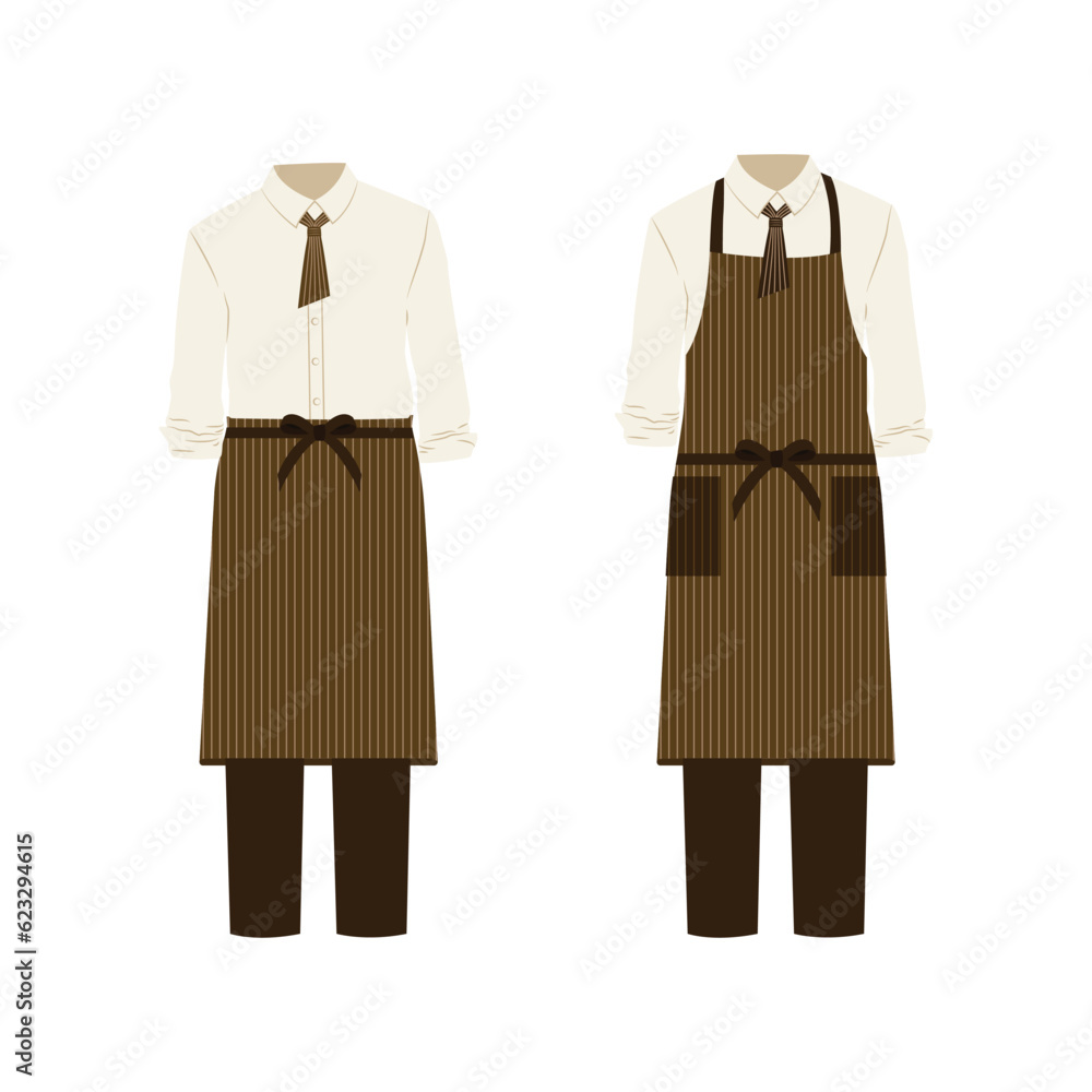 Types of apron sets. template of uniform, Vector illustration isolated on white background Stock ...