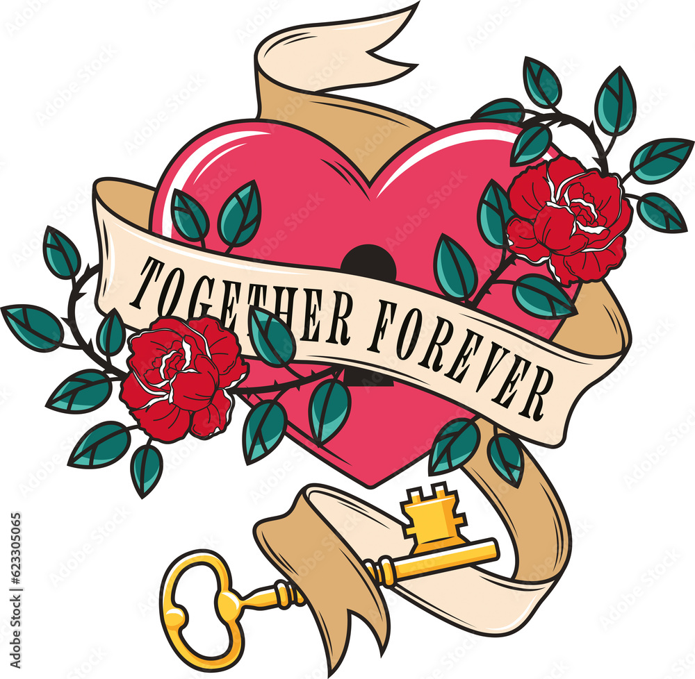 Digital png illustration of together forever text on transparent ...