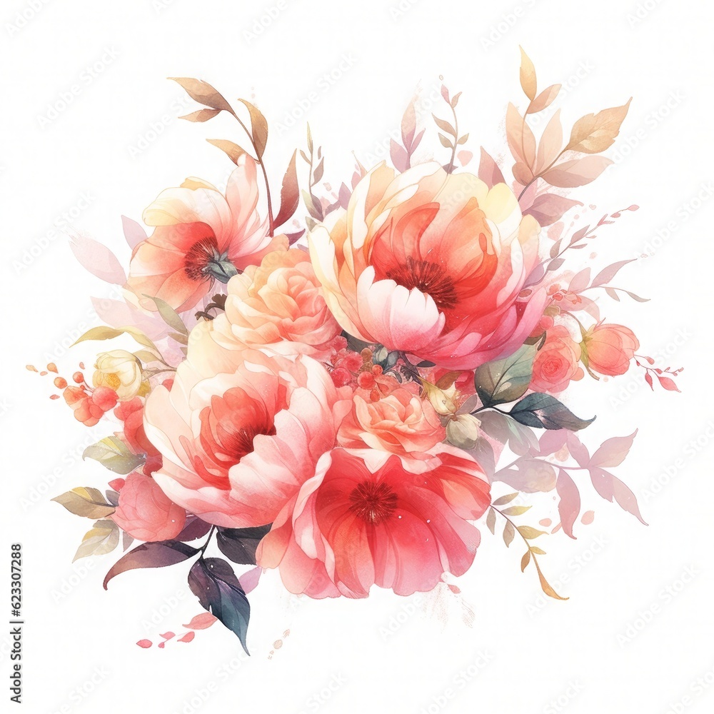 Watercolor Flower Clipart Set, Watercolor Flower Bundle, Watercolor ...