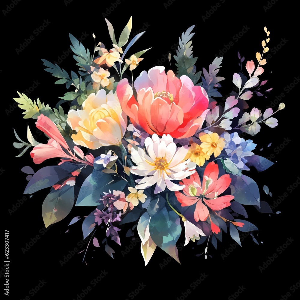 Watercolor Flower Clipart Set, Watercolor Flower Bundle, Watercolor ...