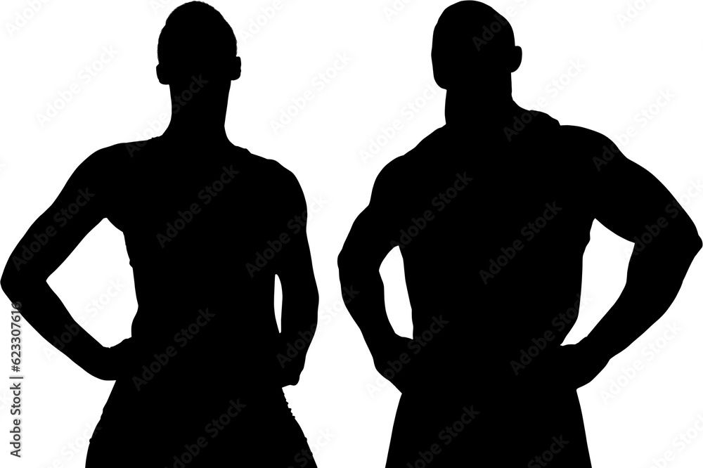 Digital png illustration of two men silhouette on transparent ...