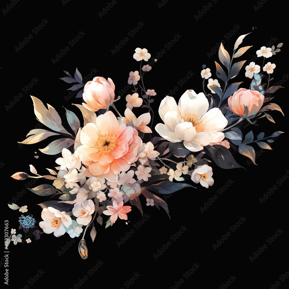 Watercolor Flower Clipart Set, Watercolor Flower Bundle, Watercolor ...