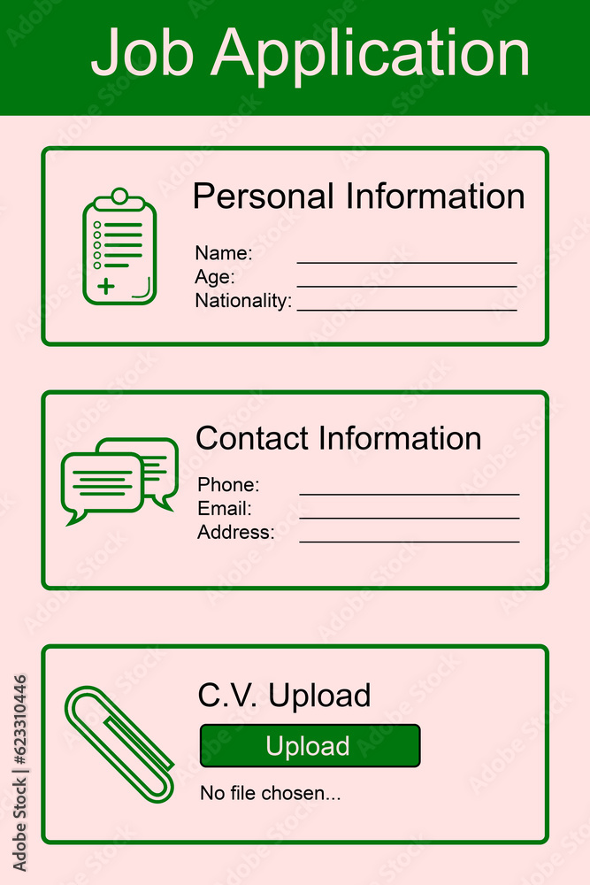 Digital png illustration of job application form on transparent ...