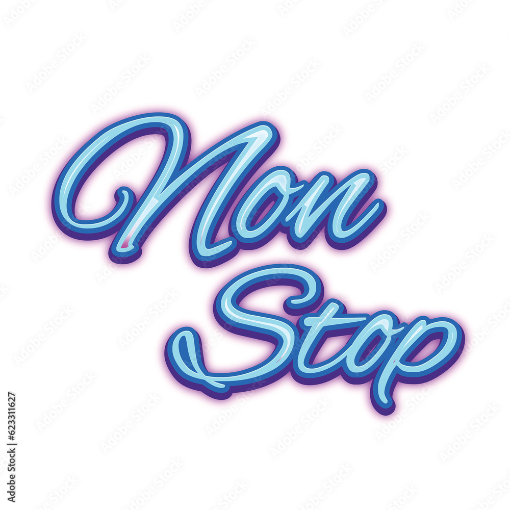 Digital png illustration of non stop text on transparent background ...