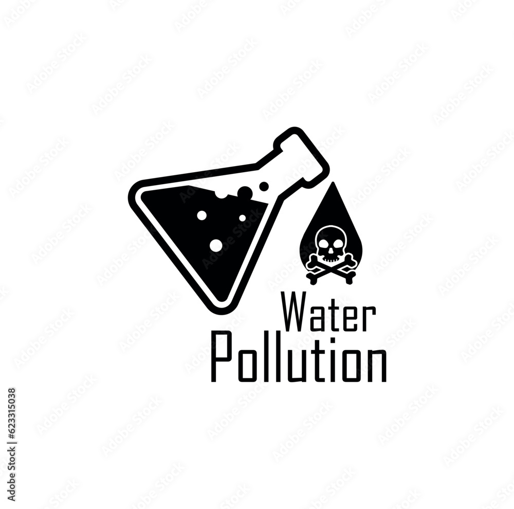 water pollution sign on white background Stock Vector | Adobe Stock