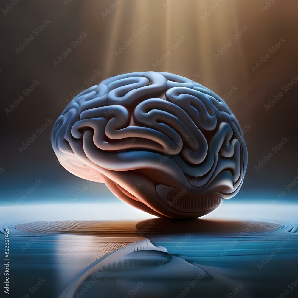 The Mind Unveiled: Realistic Brain Photography Stock Illustration ...