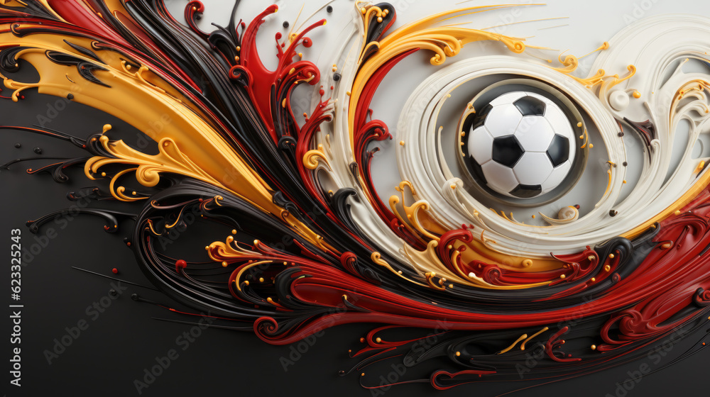 Generative AI - Dynamic Wave of Football Passion: Celebrating the ...
