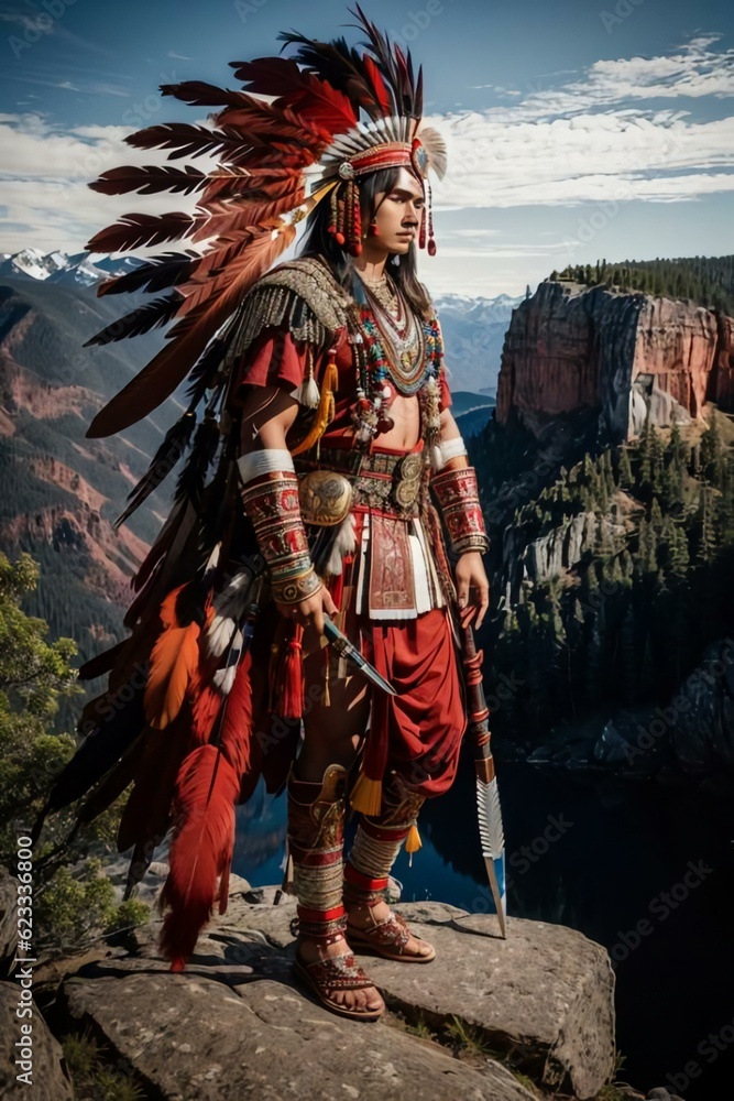 knight with sword and shield red Indian Stock Photo | Adobe Stock