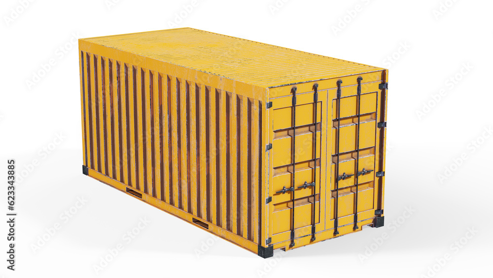 Cargo container front side and back view 3d render Stock Photo | Adobe ...