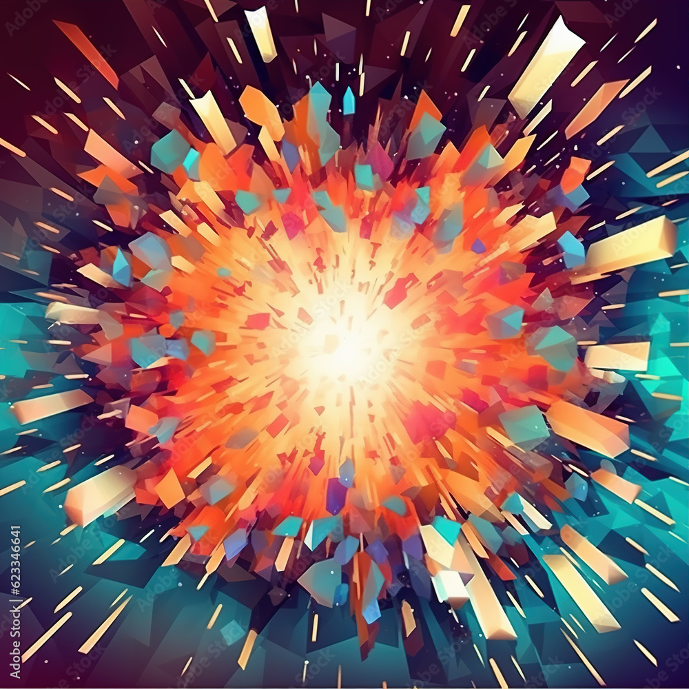 Anime explosion flame background,created with generative ai tecnology ...