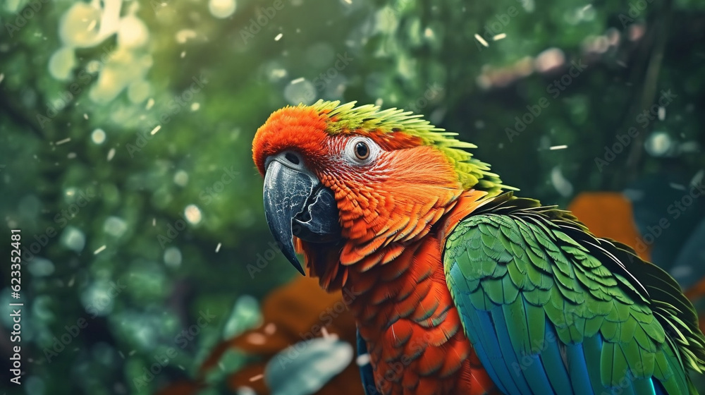 red and yellow macaw parrot HD 8K wallpaper Stock Photographic Image ...