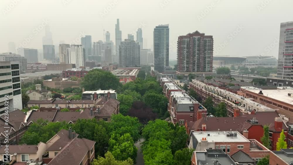 Residential area of Chicago during worst air quality of all time ...
