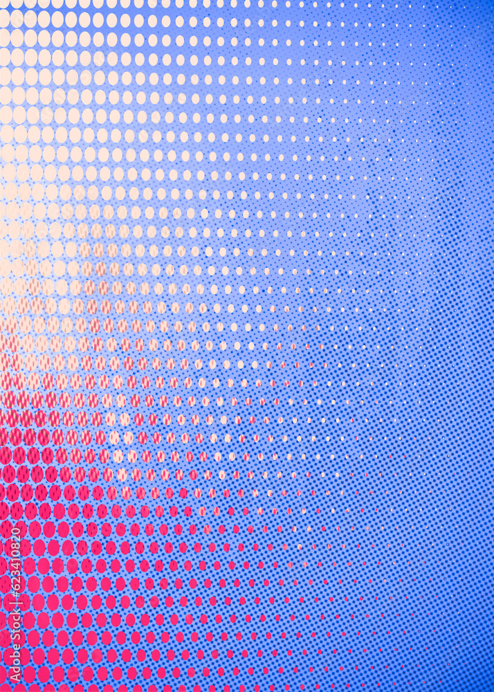 Blue abstract dots design vertical background illustration. Gradient ...