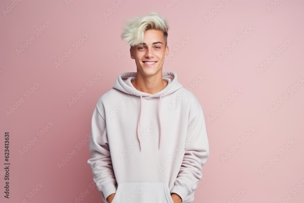 Full-length portrait photography of a glad boy in his 20s wearing a ...