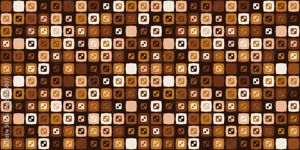 Coffee tiles made from repeating mosaics. For print and decoration ...
