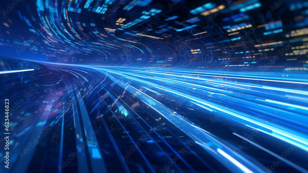 Data stream background of the internet for global communication of a ...