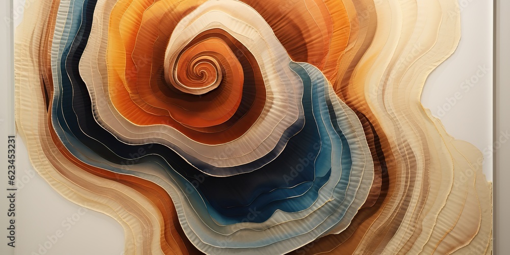 Ai Generated Ai Generative Abstract Geometric Tree Forest Stump Rings