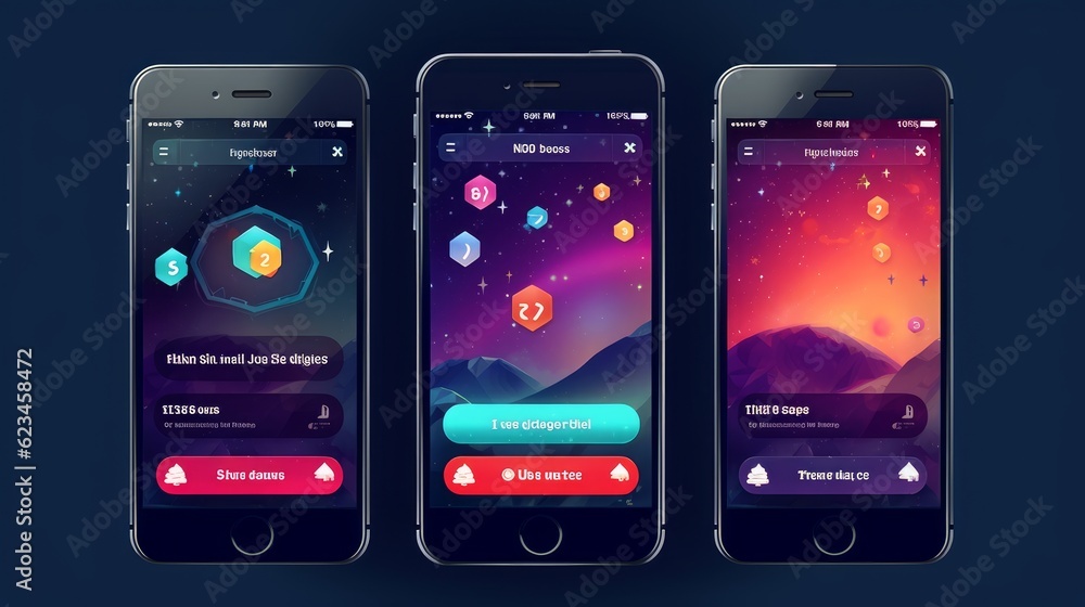 Gamification and interactive user experience. AI generated Stock ...