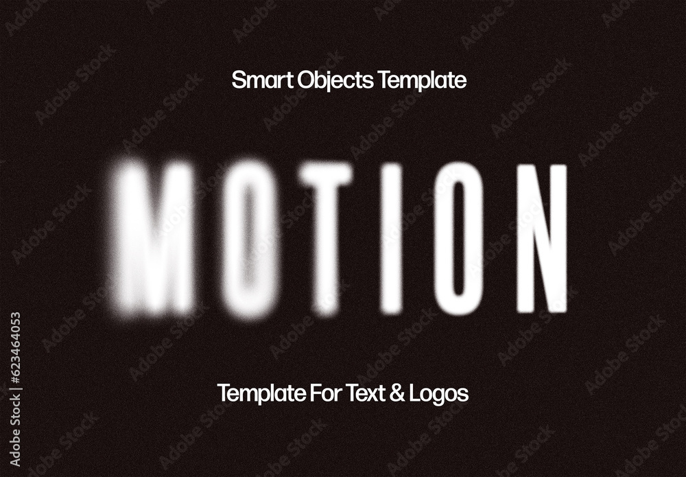 Blurry Text Effect Mockup Stock Template | Adobe Stock