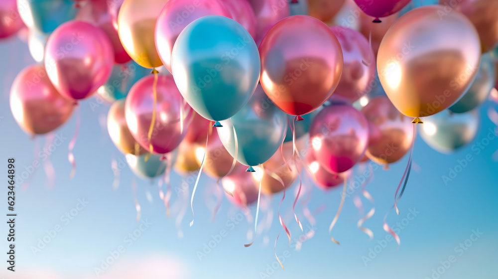 colorful balloons isolated on white HD 8K wallpaper Stock Photographic ...