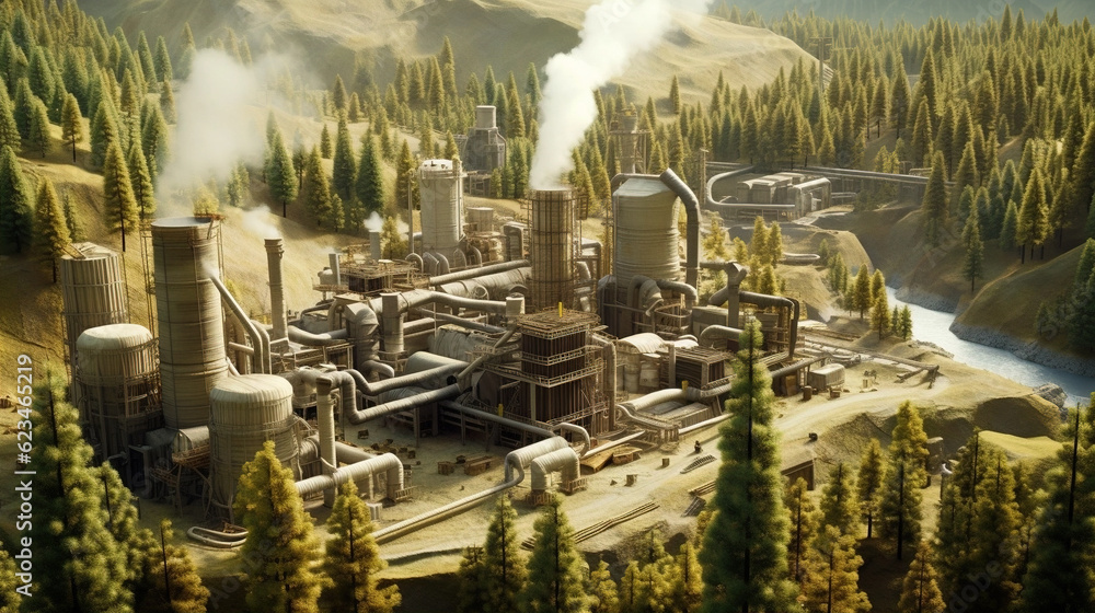 Paper and Pulp Company: They may use photographs of their pulp mills ...