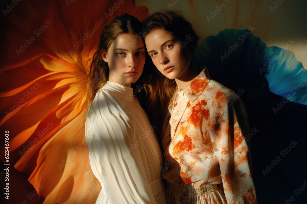 portrait of women/models/book characters in daylight scene for lgbtq ...