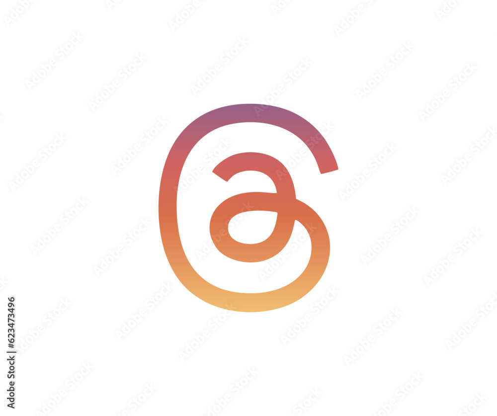 Vetor de Threads, social app icon. Threads social media. Threads social ...