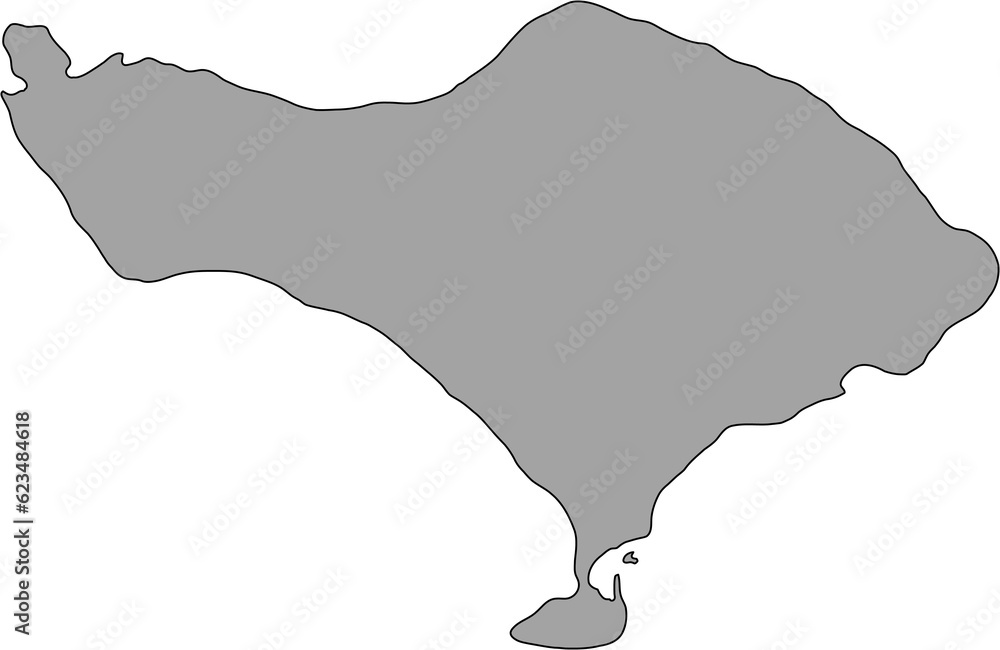 doodle freehand drawing of bali island map. Stock Illustration | Adobe ...