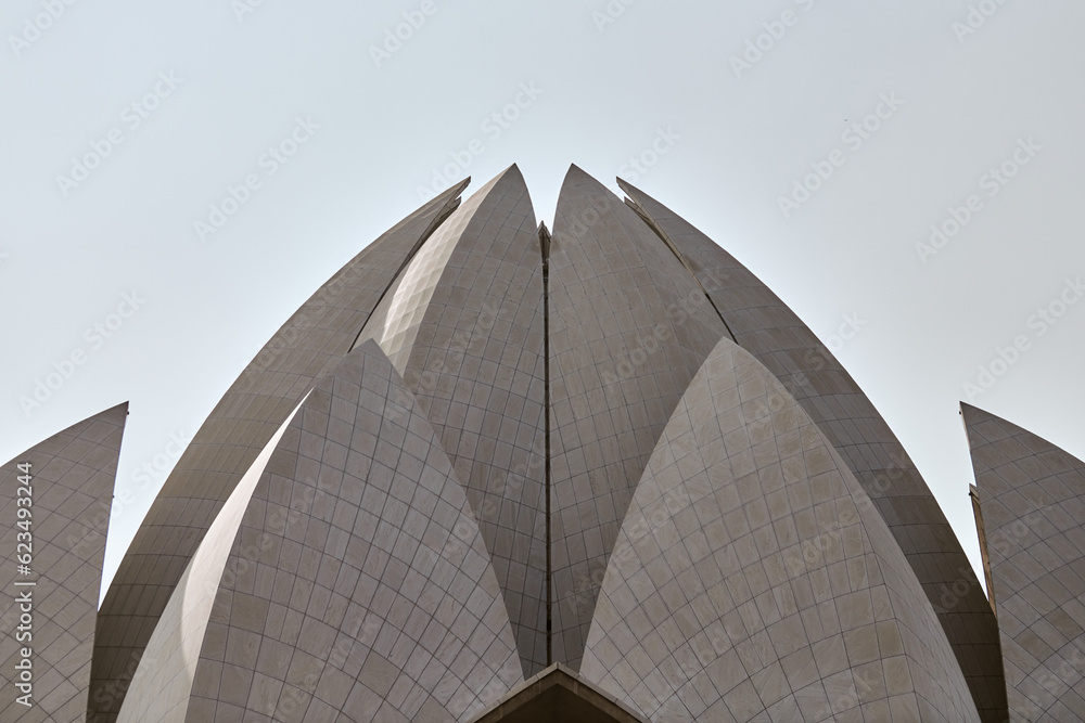 Lotus temple Baháʼí House of worship in New Delhi, India, beautiful ...