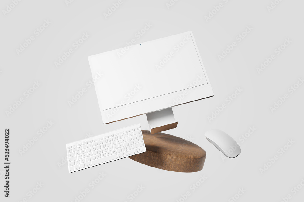 Minimalist Desktop Mockup for showcasing your UI design to clients ...