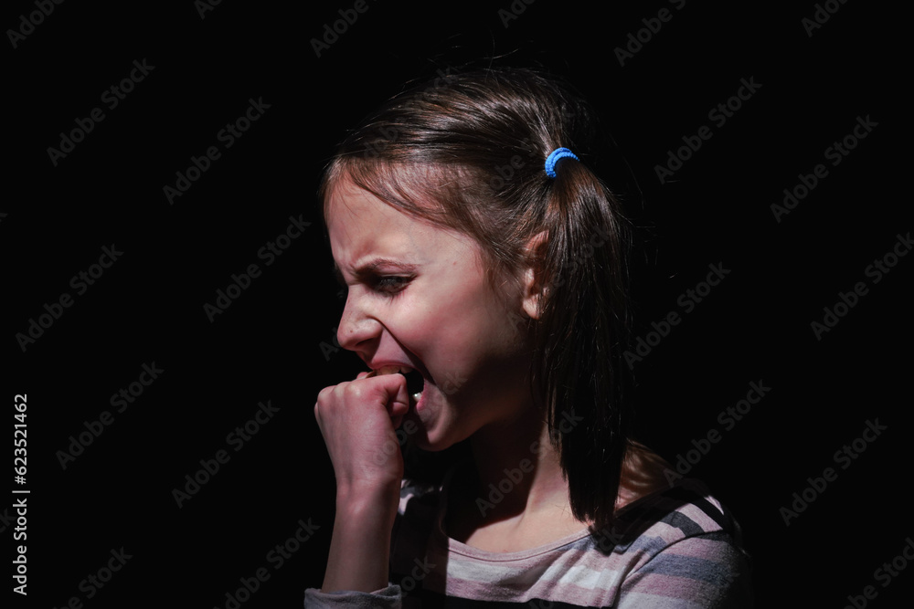 Lost childhood and children's pain concept. Psychological portrait of ...