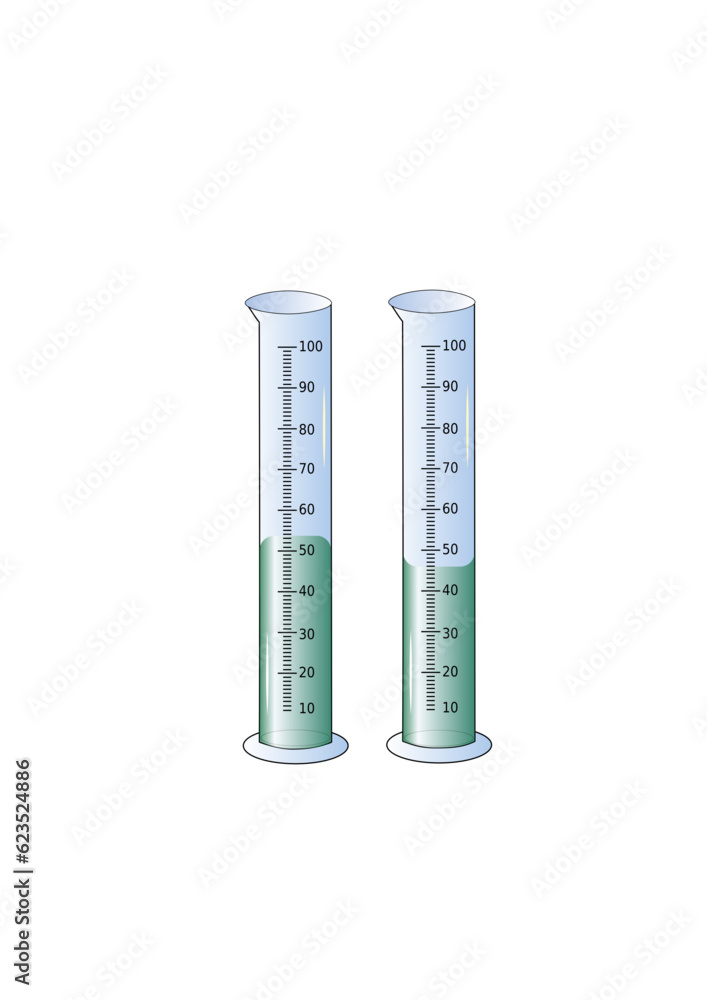 2D illustration of the capillary phenomenon of a convex and concave ...
