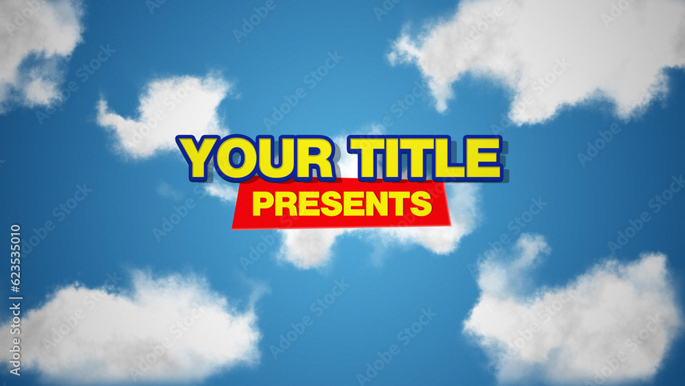 Toy Cartoon Title Stock Template | Adobe Stock