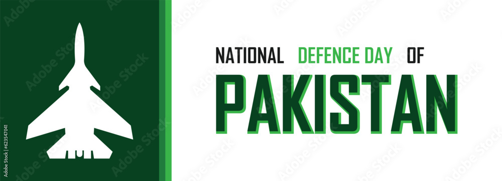 Pakistan national defence day abstract background with fighter jet logo ...