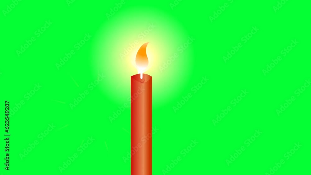 candle light background and 2d animation, green screen, candlelight ...