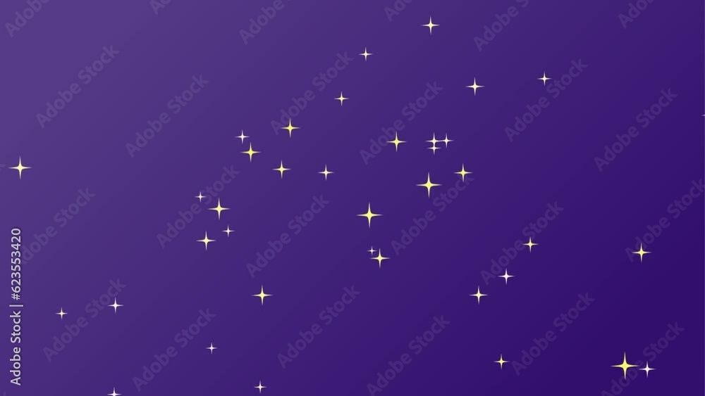 colorful stars background and 2d animation, night sky Stock Video ...