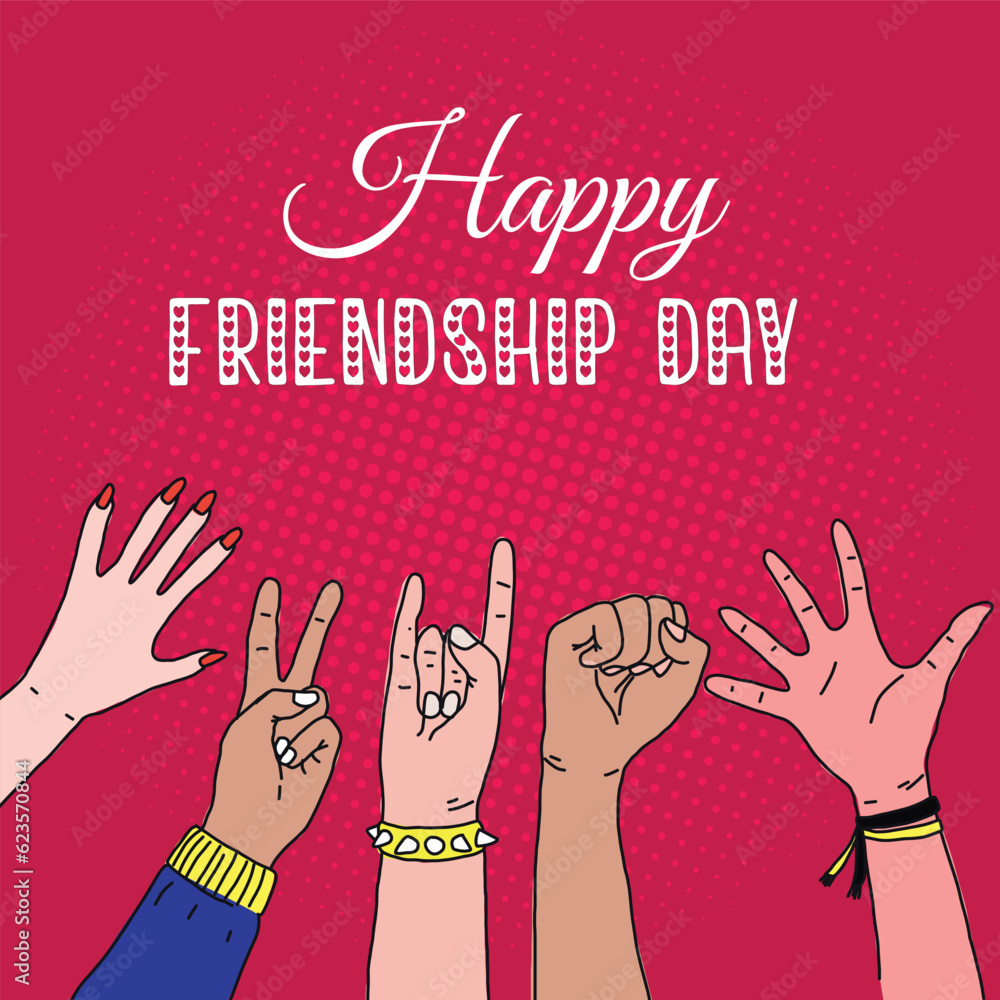 Friendship Day minimal isolated logo vector design image with human ...