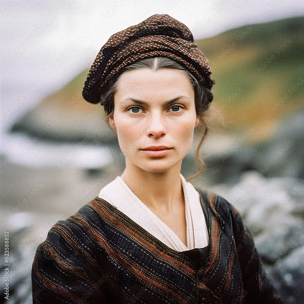 Elegant French Woman in Traditional Dress - generative ai Stock Photo ...