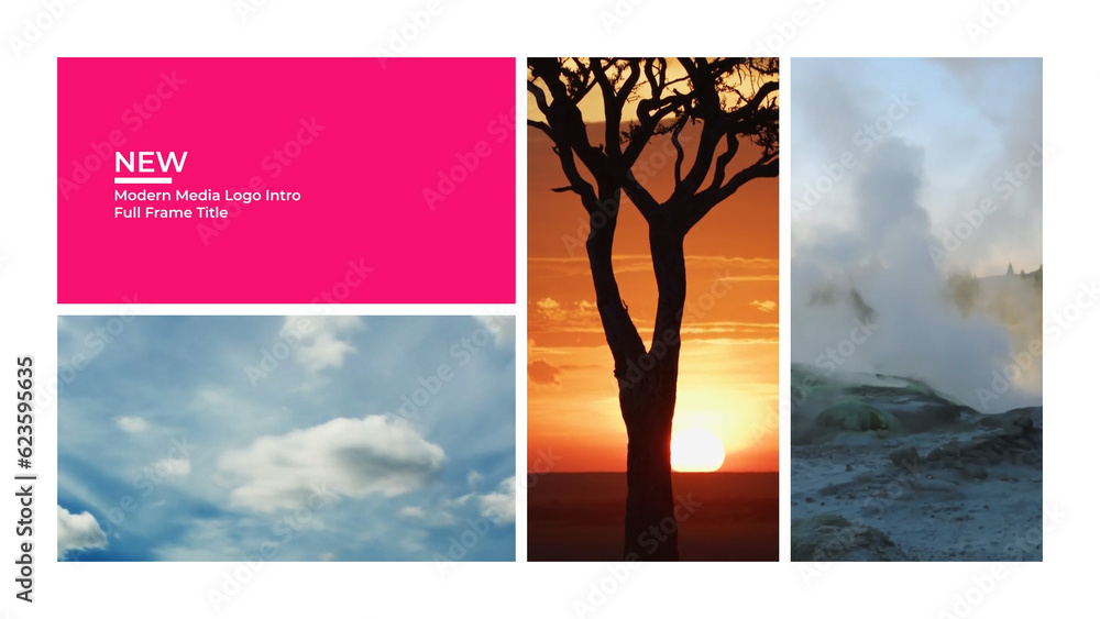 Modern Media Logo Intro Full Frame Title Stock Template | Adobe Stock