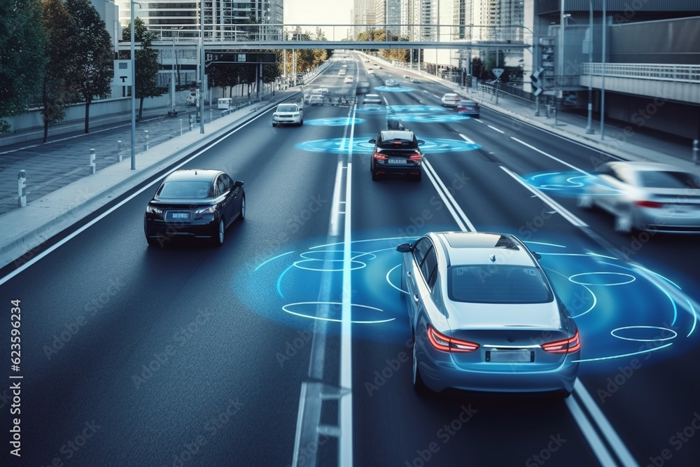 Transportation and technology concept. ITS (Intelligent Transport ...