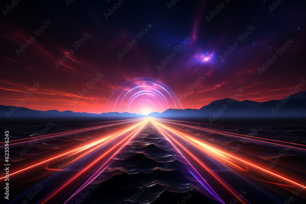 Abstract interstellar backdrop for Star Trek's faster-than-light space ...