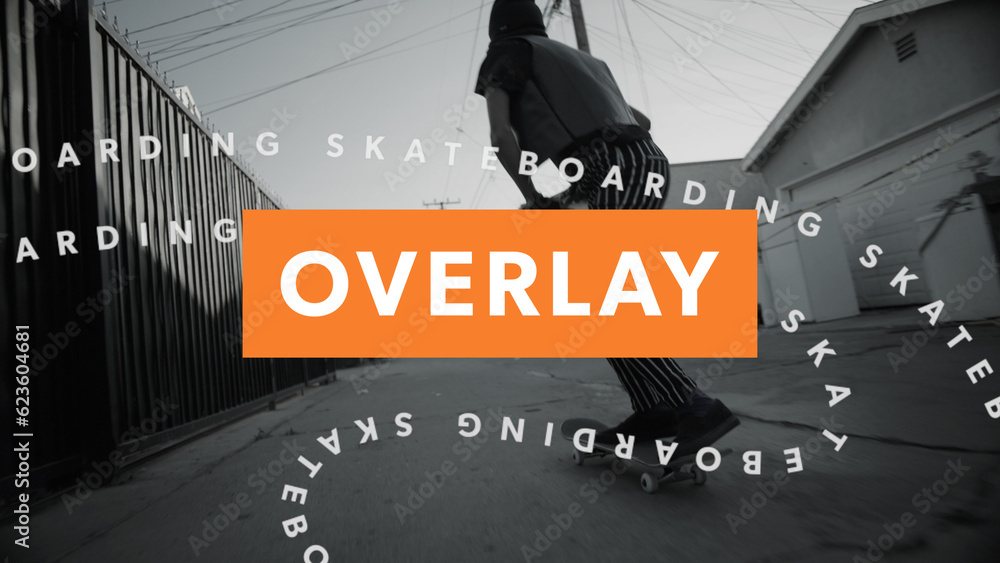 Text Around Shapes Overlay Titles Stock Template | Adobe Stock