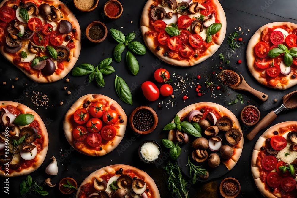 An irresistible slice of Supreme Pizza takes center stage, captivating ...