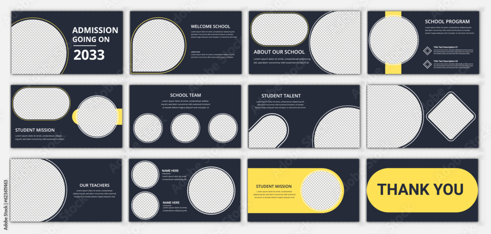 Education Design School PowerPoint presentation slide template. Utilize ...