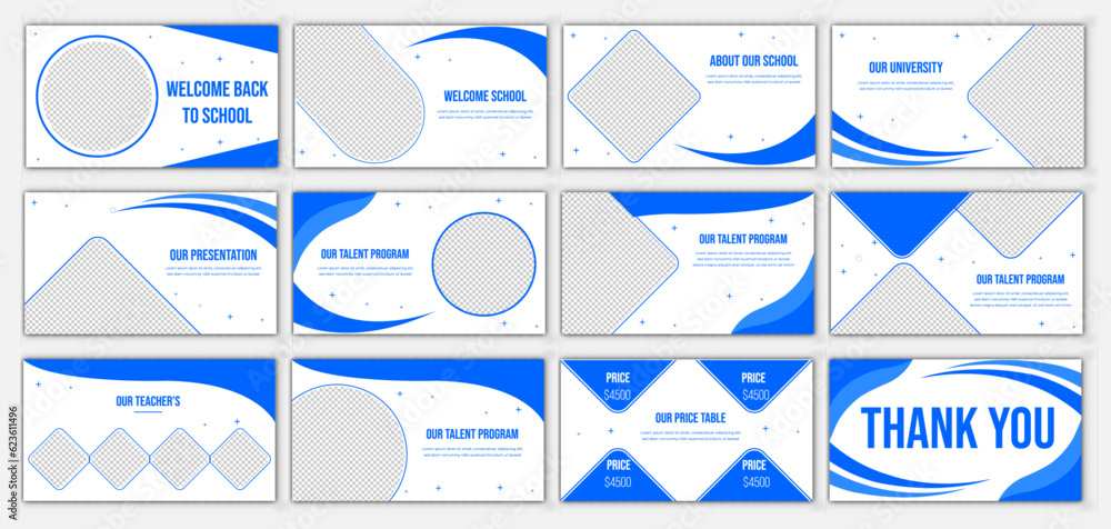 Education Design School PowerPoint presentation slide template. Utilize ...