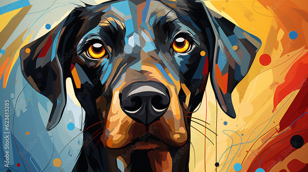 Abstract Animalia: A Vibrant Mosaic of Dogs, Cats, and Exotic Creatures ...