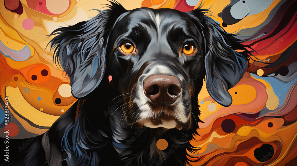 Abstract Animalia: A Vibrant Mosaic of Dogs, Cats, and Exotic Creatures ...